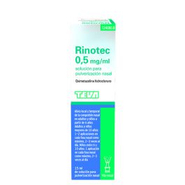 Rinotec 0,5Mg/Ml Solucion Para Pulverizacion Nasal, 1 Frasco De 15 Ml